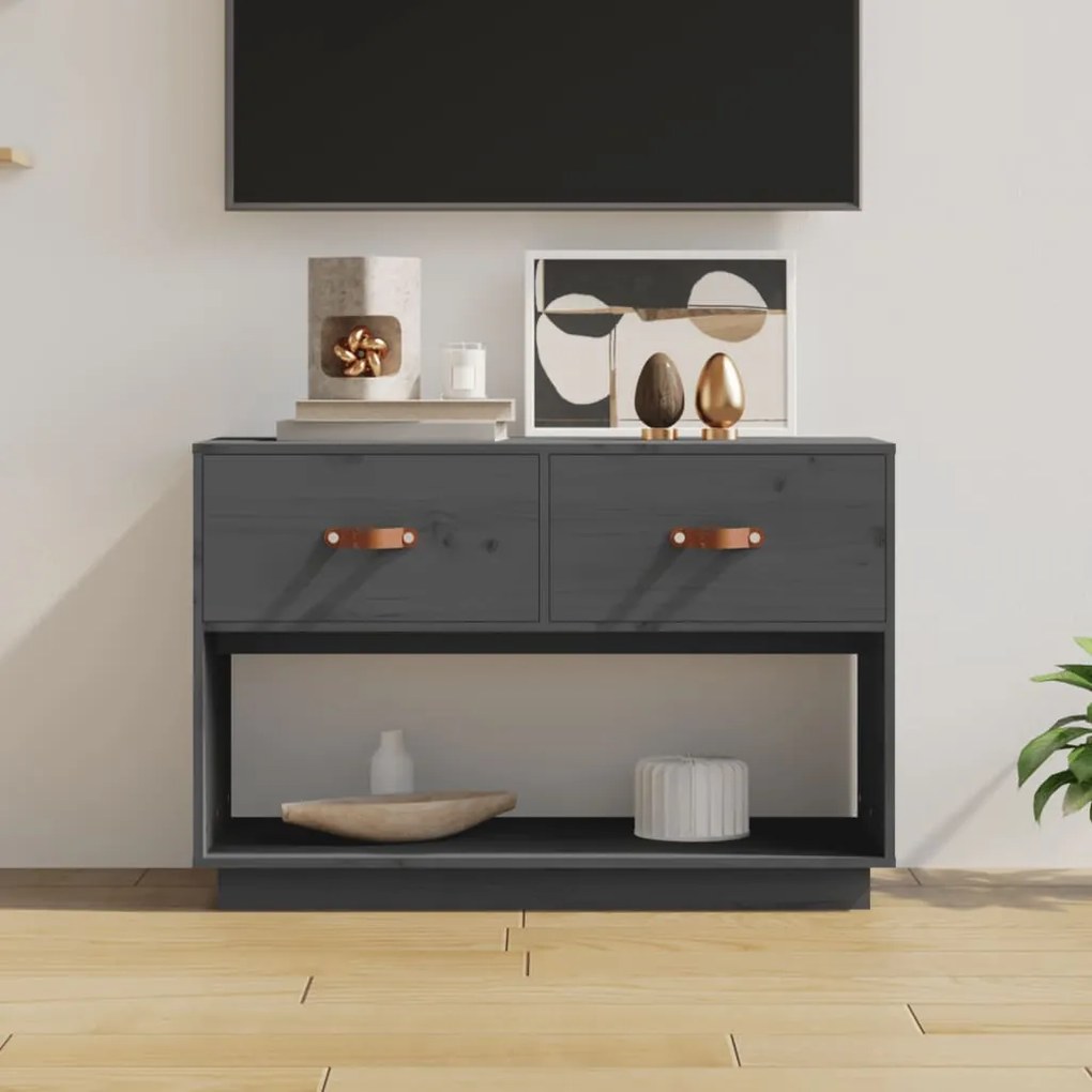 TV skříňka medově hnědá 90x40x60 cm masivní borové dřevo
