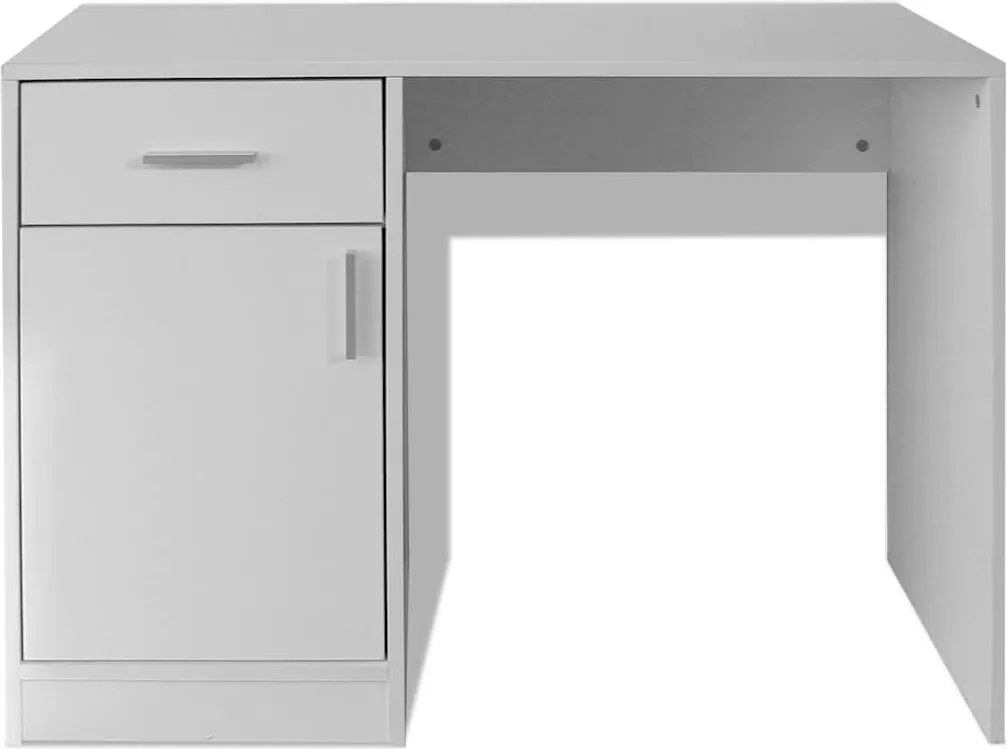 Psací stůl se zásuvkou a skříňkou bílý 100 x 40 x 73 cm 243058