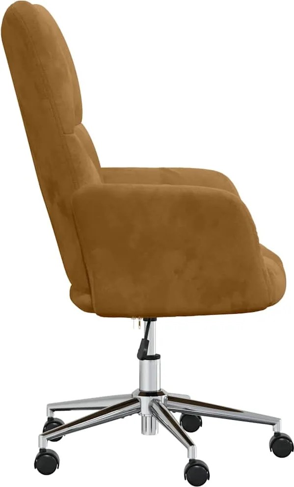 Relaxační křeslo hnědé samet 328169