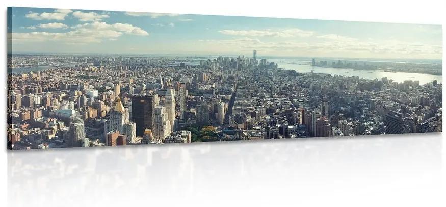 Obraz pohled na očarující centrum New Yorku - 135x45 cm