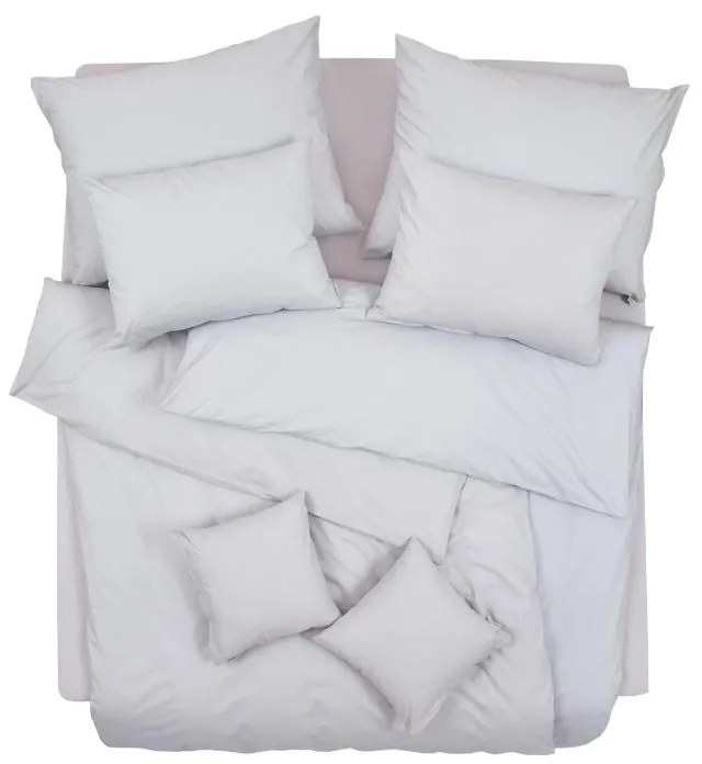 SCANquilt povlečení KLASIK PLUS UNI světle šedá 140 x 200/70 x 90 cm