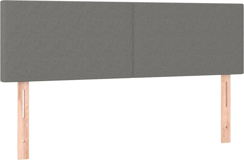 Box spring postel s matrací tmavě šedá 140x200 cm textil 3140458
