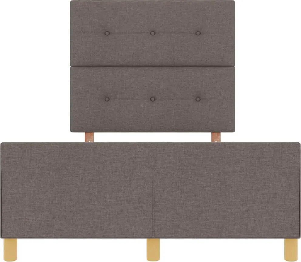 Rám postele s čelo Taupe 120 x 200 cm textil 3344722