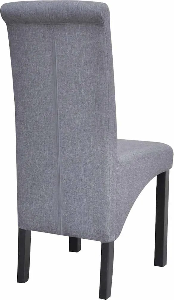 Jídelní židle 4 ks světle šedé textil 272245