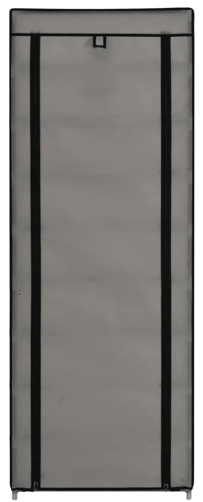 Botník s potahem šedý 57 x 29 x 162 cm textil - Default Title