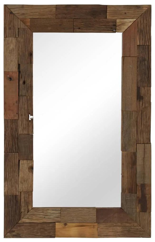 246305 vidaXL Zrcadlo masivního recyklované dřevo 50 x 80 cm
