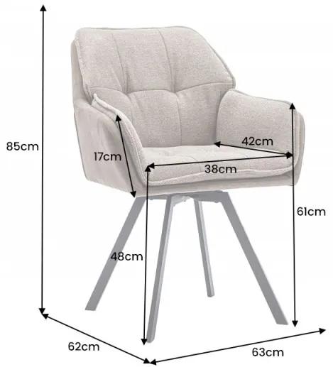 Noble Home Taupe otočná židle Lounger