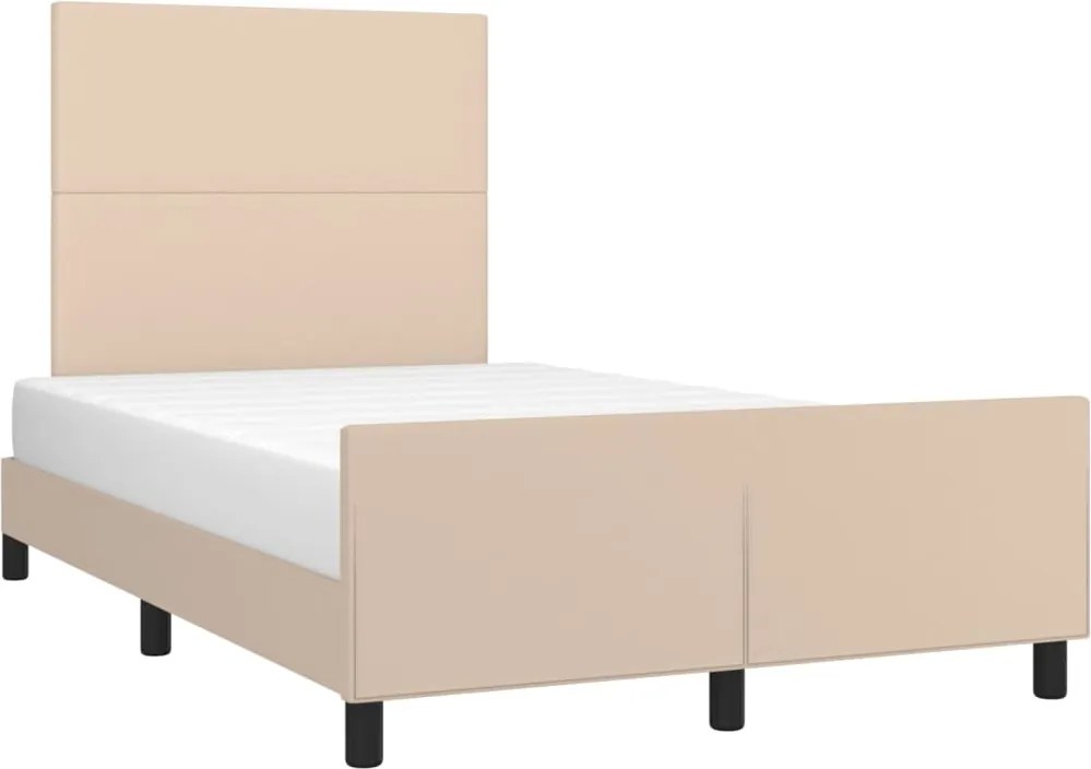 Rám postele bez matrace cappuccino 120x190 cm umělá kůže 3270553
