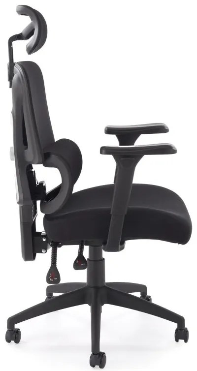 Kancelářská ergonomická židle ASTRAL — síť / látka, černá