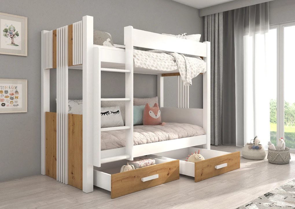 ADRK Furniture Patrová dvoulůžková postel ARTA 180x80 CH-ARTA-W_AR-180