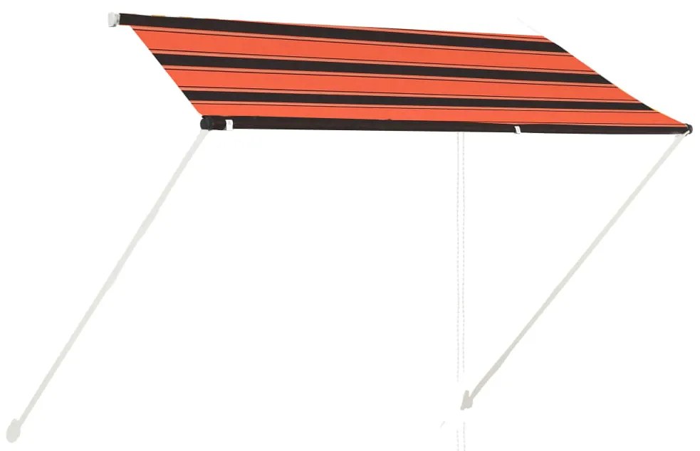 145896 vidaXL Zatahovací markýza 250 x 150 cm oranžovo-hnědá