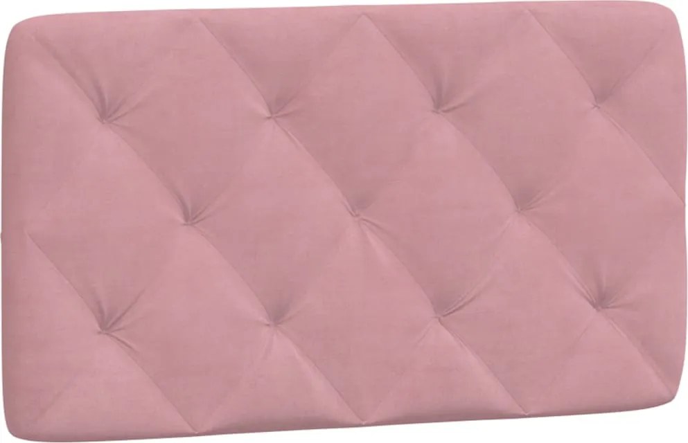 Postel s matrací růžová 80 x 200 cm samet 3208627