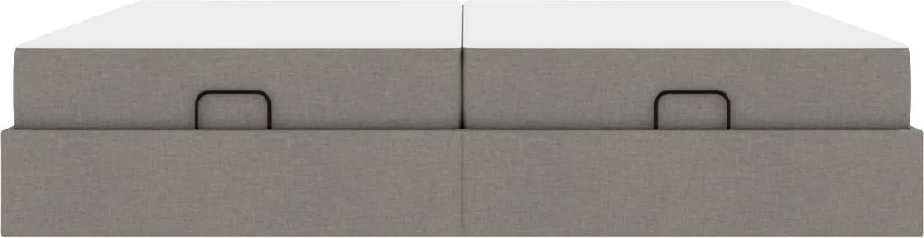 Rám postele s matrací 2 ks Taupe textil 3399519