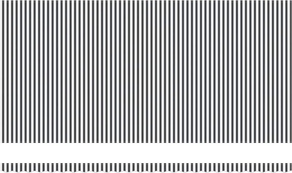 Automatická zatahovací markýza antracitová a bílá 600 x 300 cm 3310242