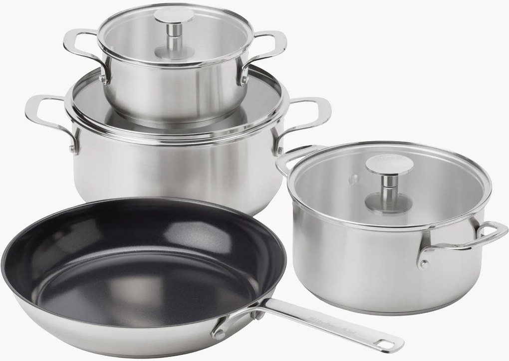 Sada hrnců s nepřilnavým povrchem KitchenAid, 7 dílů