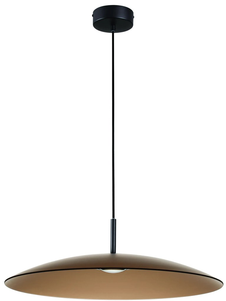 LED černo-moce hnědý moderní lustr Polifemo