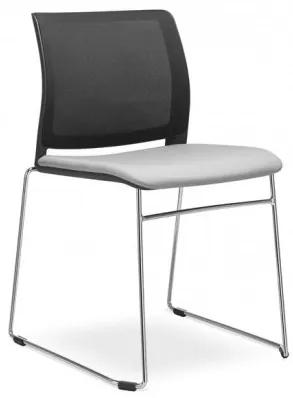 LD seating Konferenční židle Trend 525-Q bez područek Barva kostry chromová kostra GALERIE - Čalounění LD seating LÁTKY 1 / DINO, ERA, ONE 2021 SÍŤOVINY RAY bez stolku