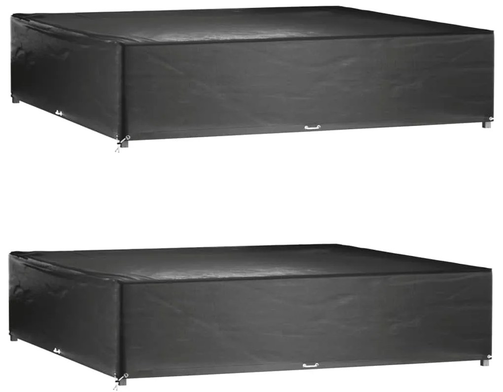 Plachty na zahradní nábytek 2 ks 16 oček 240x240x55 cm čtverec 3155355
