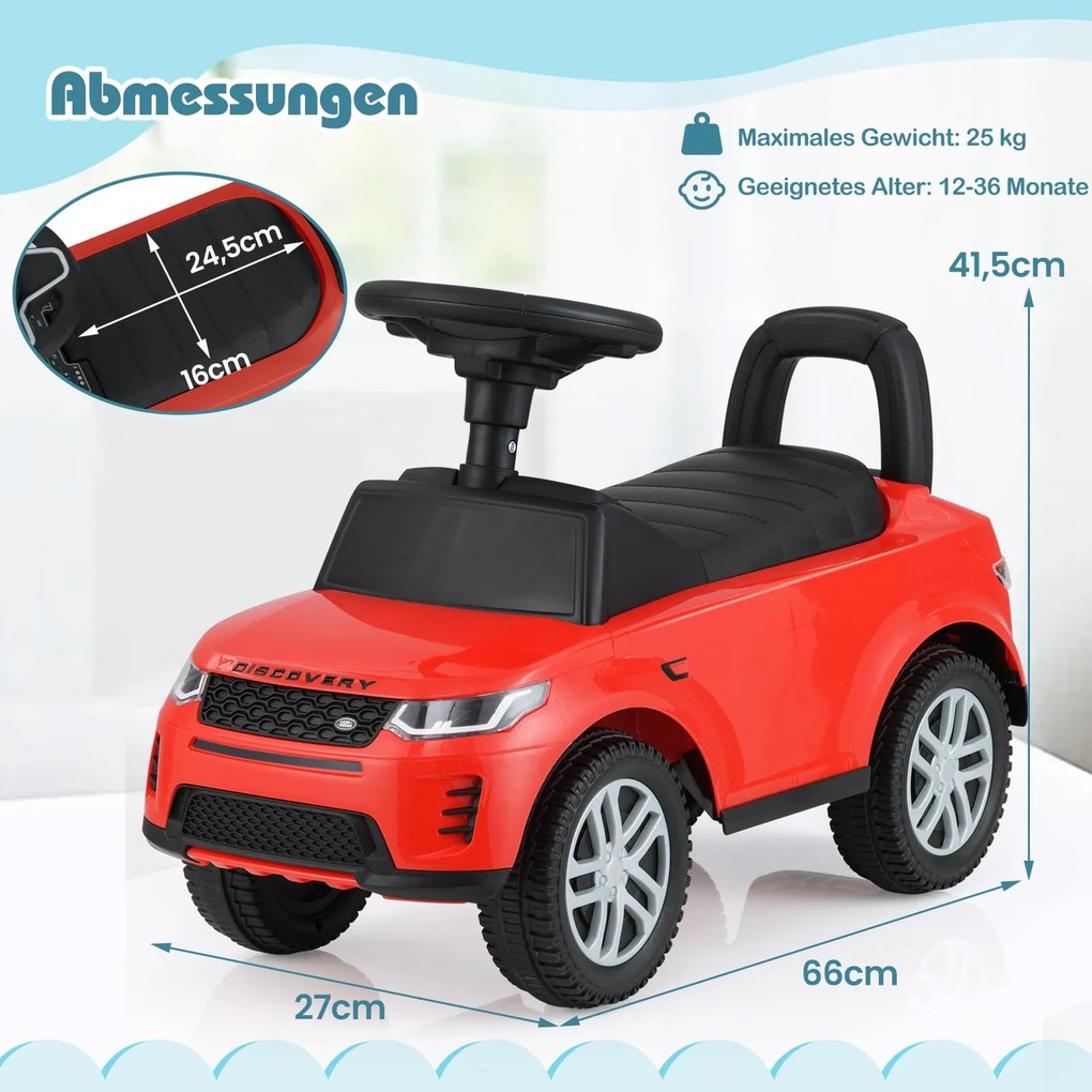 Costway Pojízdné auto s úložným prostorem, pojízdné auto, dětské