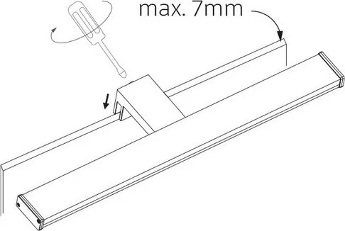 Koupelnové LED svítidlo nad zrcadlo Panlux ARVEN PN12100002 8W IP44 3000K stříbrná