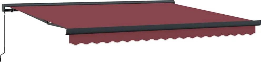 Ručně zatahovací markýza burgundská 400 x 300 cm 3215320