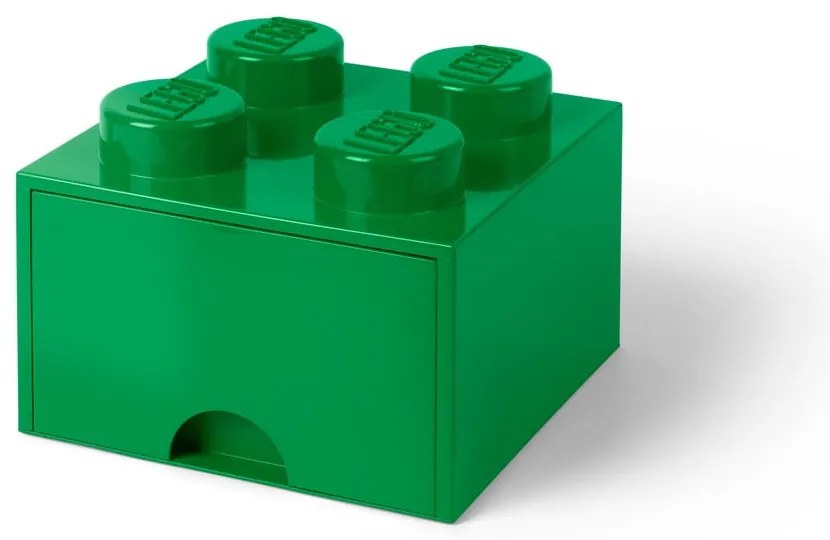 Zelený úložný box s šuplíkem LEGO®