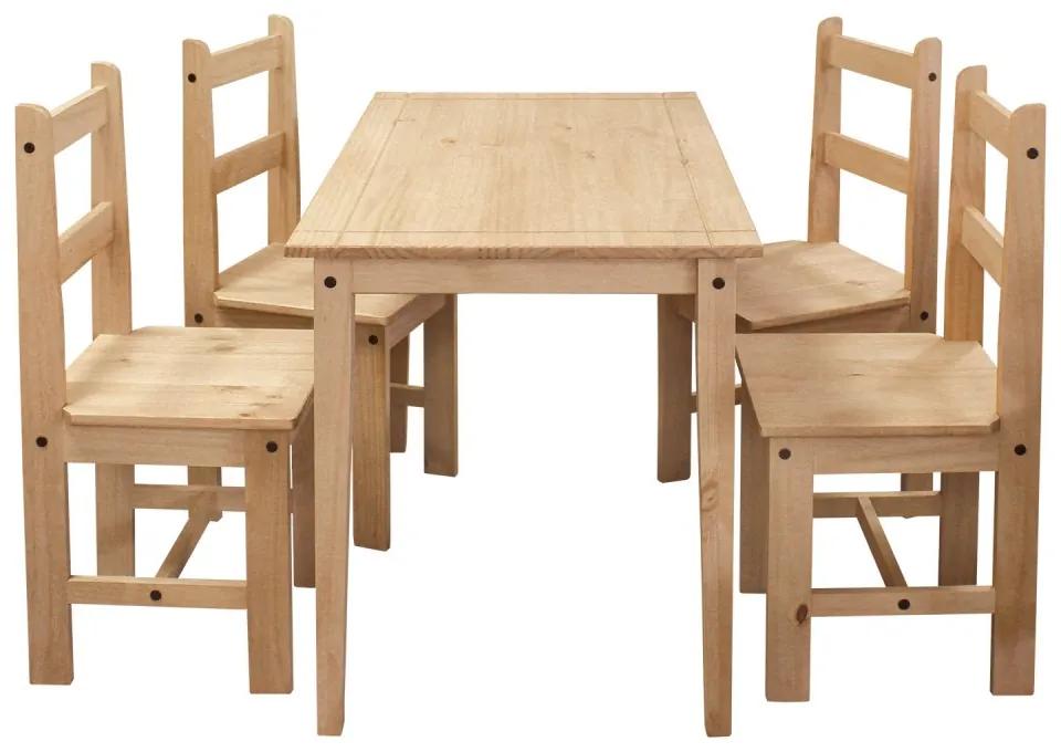 Idea IDEA Stůl + 4 židle CORONA 2 vosk 161611