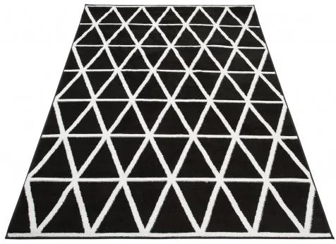 Moderní kusový koberec BALI C436A černý bílý Rozměr: 160x220 cm