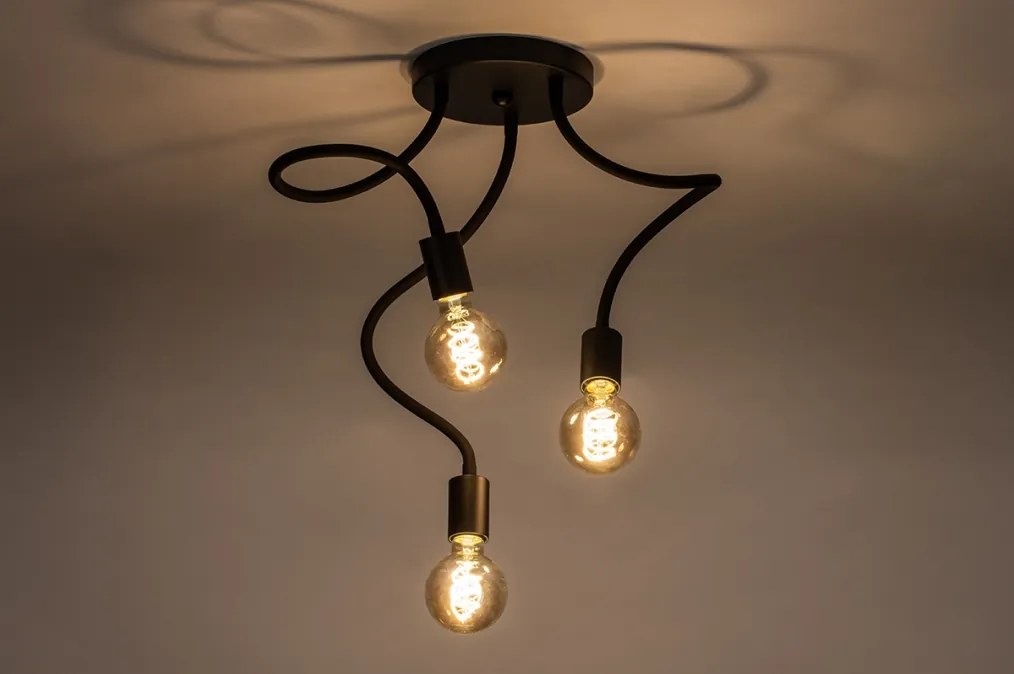 Stropní svítidlo do kuchyně Flexi Bulb 3 Black