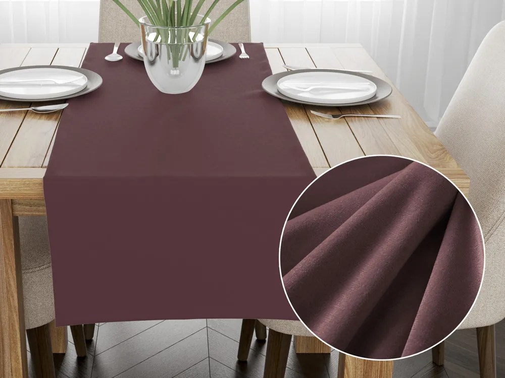 Biante Sametový běhoun na stůl Velvet Premium SVP-019 Hnědofialový 45x160 cm