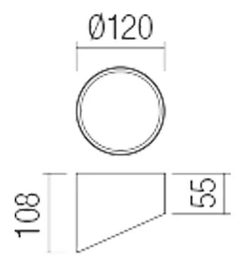 Redo 01-1628 stropní LED svítidlo Uto matně černé, 12W, 3000K, ø12cm