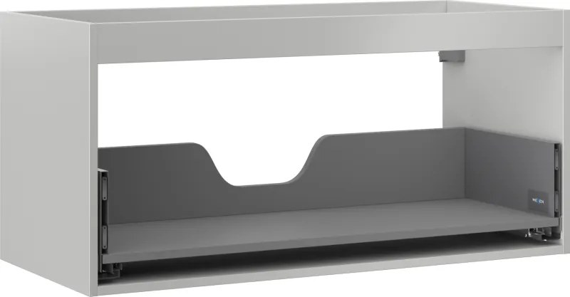 Mexen Box-A, závěsná skříňka 100 cm, 1 zásuvka, šedá matná, 91AX0-1000-470-1-62