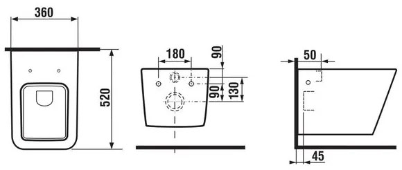 Sapho Porto Závěsné WC, Rimless, bílá PZ102WR