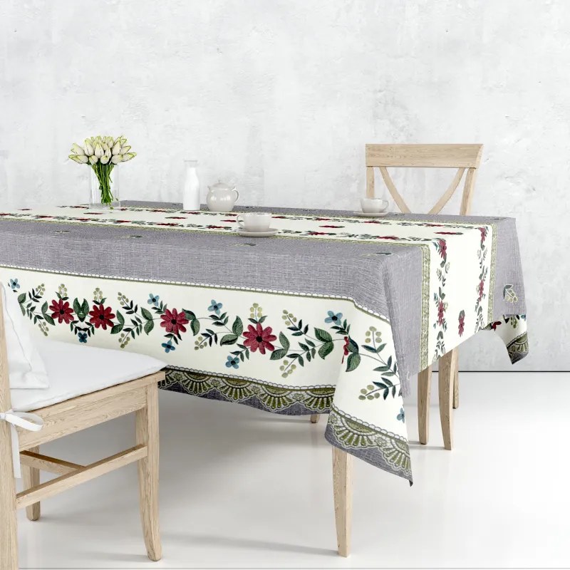 Ubrus PVC DC-1080 – Květinová elegance (různé velikosti)