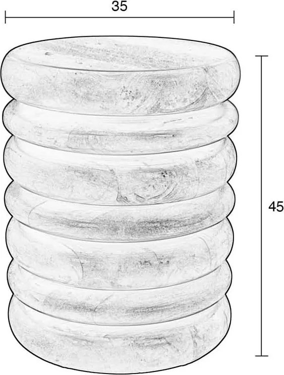 Stolička v tmavě přírodní barvě Disc – Zuiver
