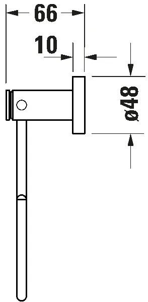 Duravit 99214600 - Nástěnný věšák na ručníky D-CODE matná černá