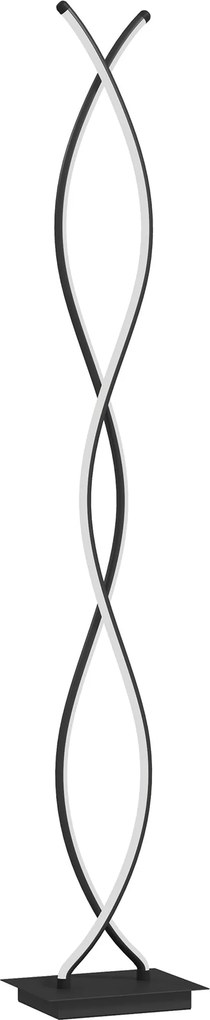 HOMCOM Podlahová Lampa do Obývacího Pokoje, Moderní Spirálový Design s 3 Nastavitelnými Úrovněmi Světla, Podlahová Lampa s Nožním Spínačem pro Obývací