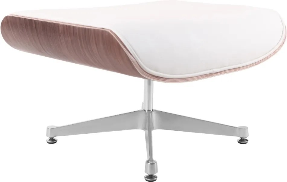 Culty Podnožka Lounge Chair Ottoman, bílá, ořech