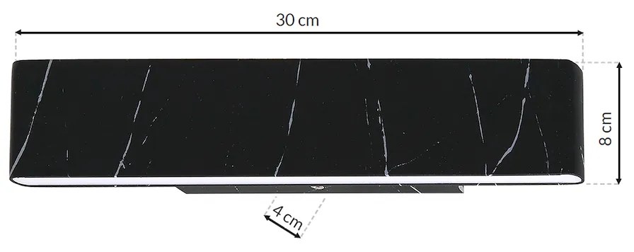 Nástěnné LED svítidlo Pierce, 1x LED 12w, 4000k, b