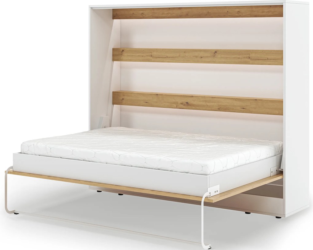 Devesto Sklápěcí postel Horizontální 140 Dub Artisan LED