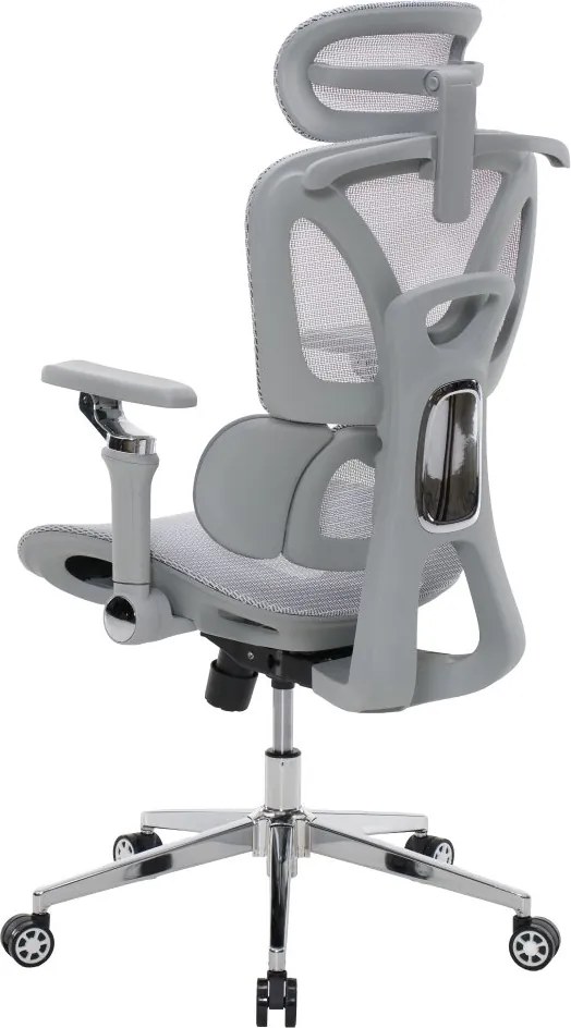 Kancelářská ergonomická židle PORTE II — síťovina, šedá
