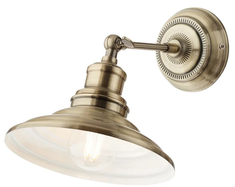 Smarter 01-1291 SPINNER - Naklápěcí nástěnná lampička ve staromosazné barvě
