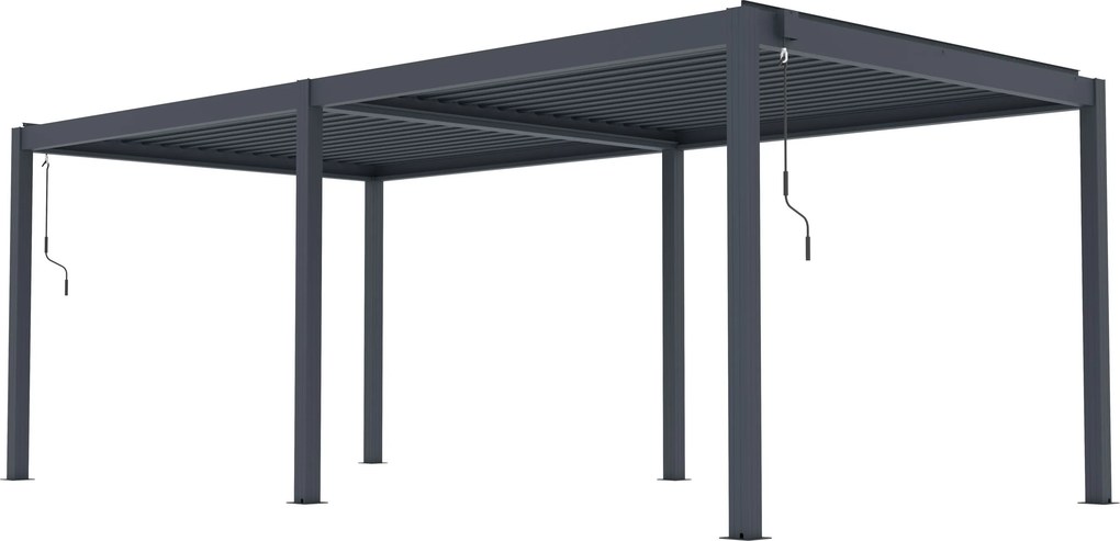 Bioklimatická pergola G21 Austin Premium 6x3 m, antracitová hliníková