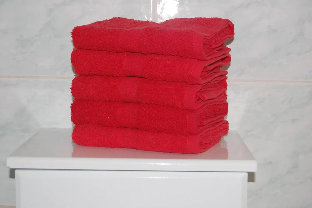 Froté ručník červený 48 x 88 cm, český výrobce Tibex