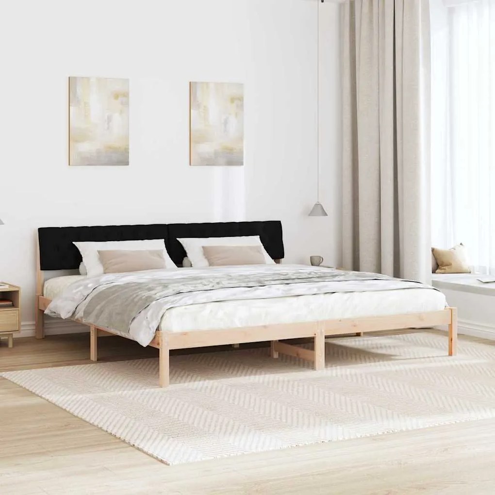Rám postele Hnědo-černá 200 x 200 cm Masivní borovicové dřevo 3394340