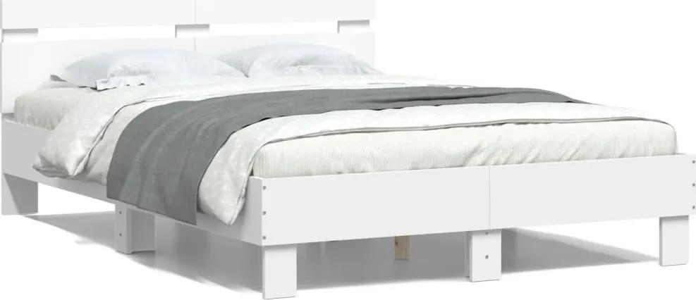 vidaXL Rám postele s čelem a LED osvětlením 120 x 200 cm [3207556] Barva: Černá