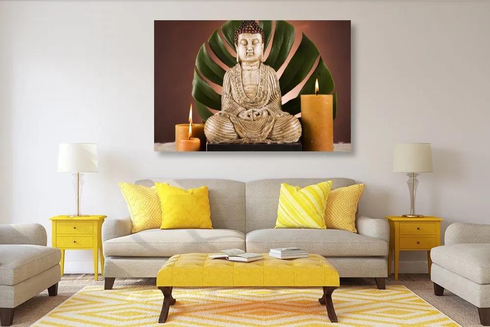 Obraz Budha s relaxačním zátiším - 120x80 cm