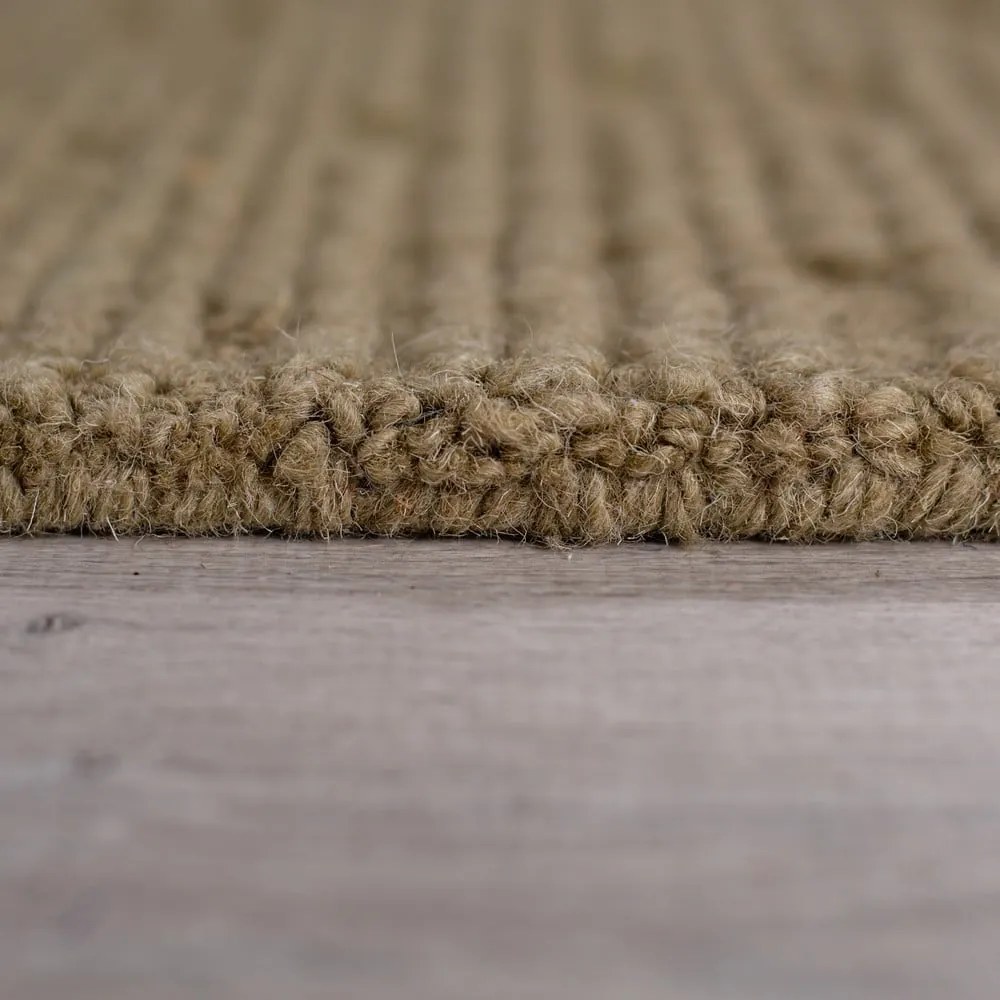 Khaki ručně tkaný vlněný koberec 120x170 cm Harris Boucle – Flair Rugs