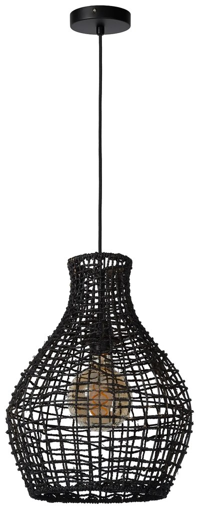 LUCIDE Závěsné svítidlo Alba Black, průměr 35 cm