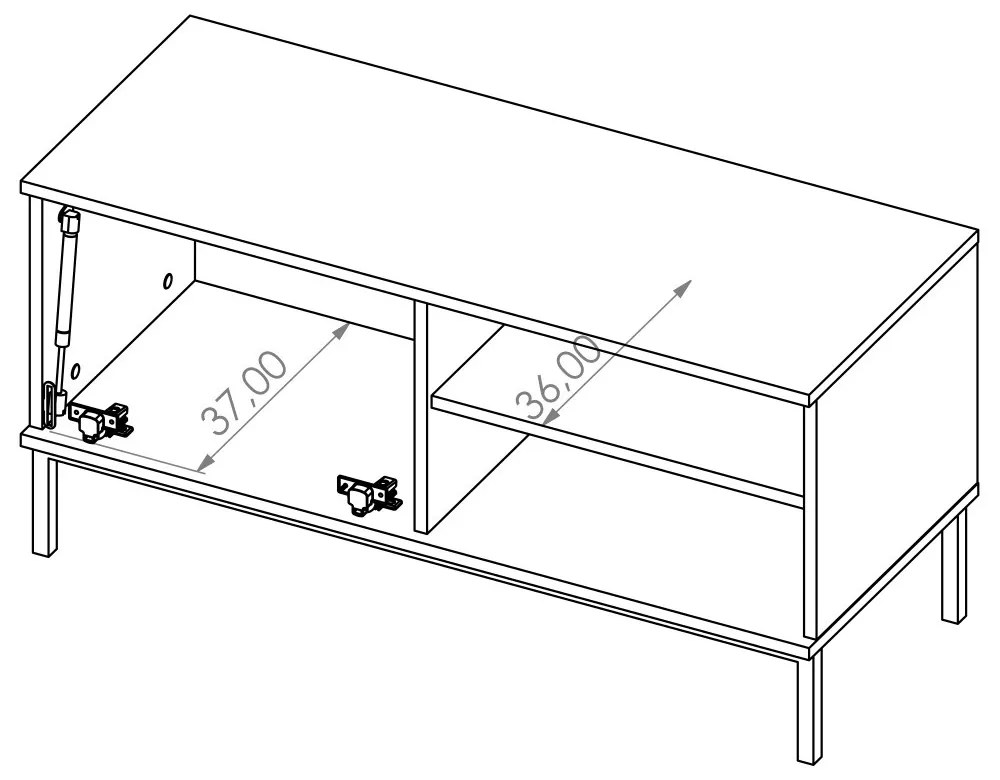 Komoda RTV PULA PL06 granat